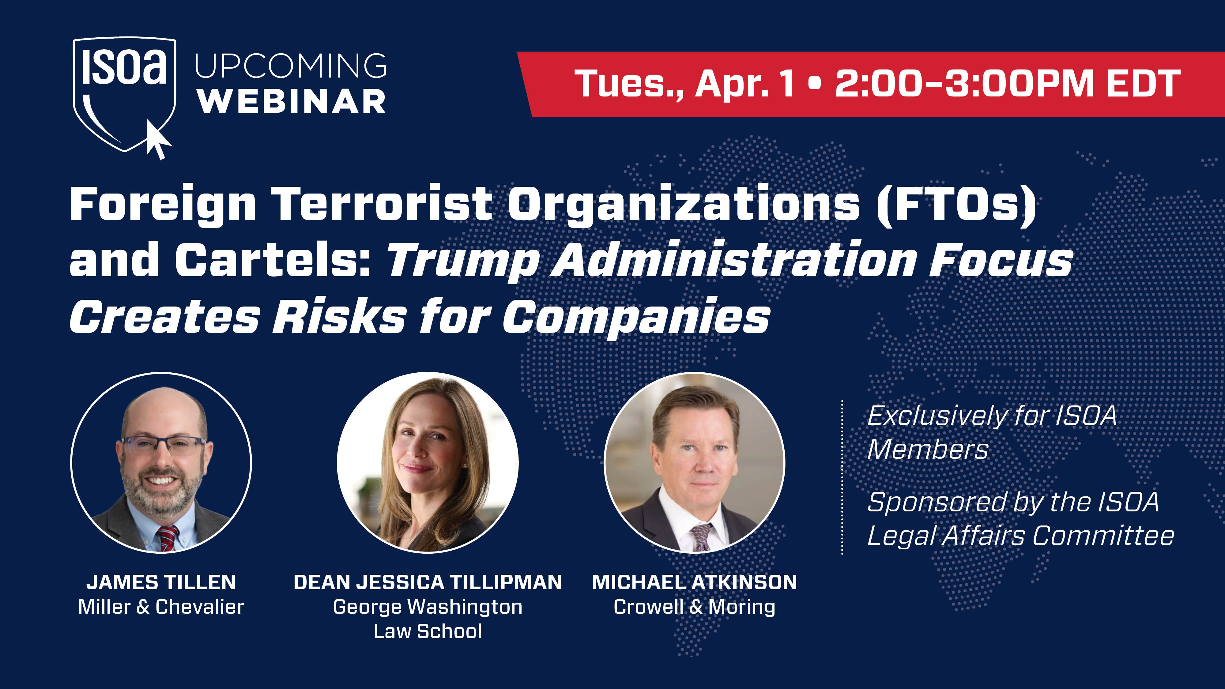 Webinar: Foreign Terrorist Organizations (FTOs) and Cartels - ISOA